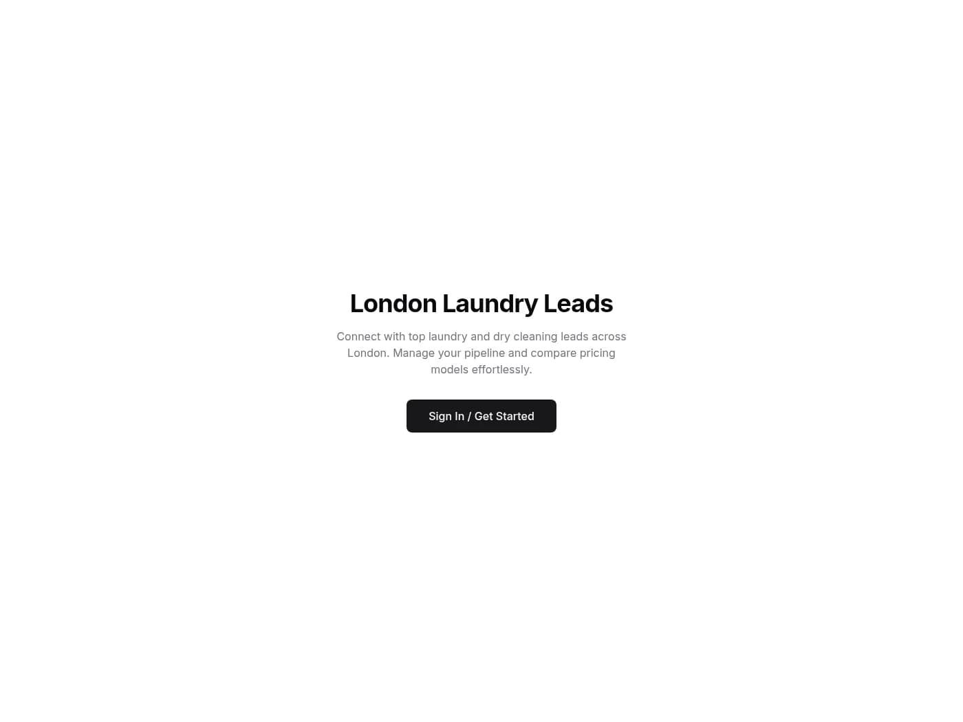 London Laundry Leads
