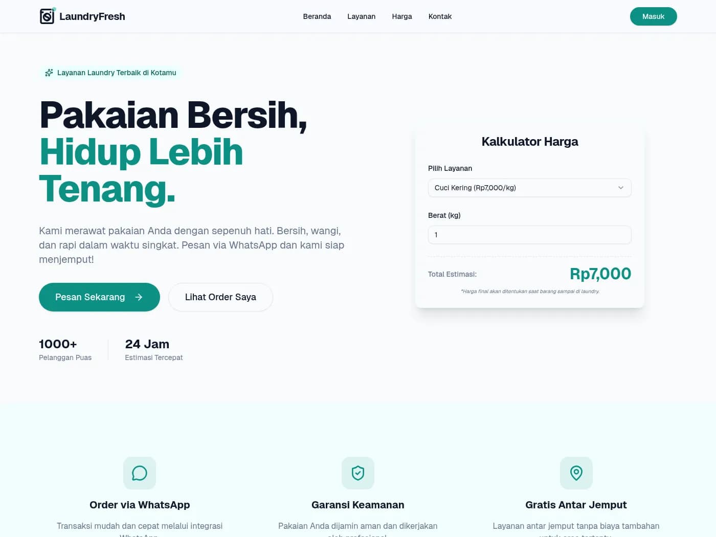 Laundry Services Portal