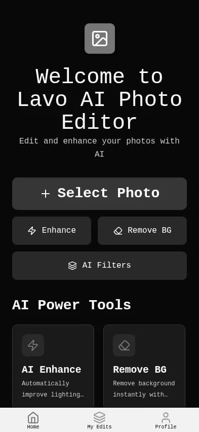 Lavo AI Photo Editor