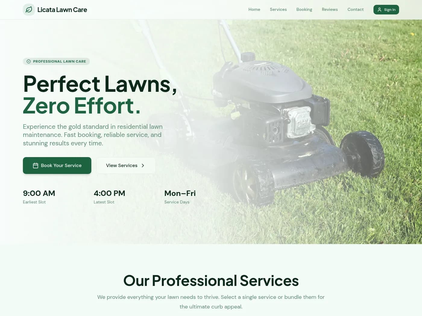 Licata Lawn Care Booking
