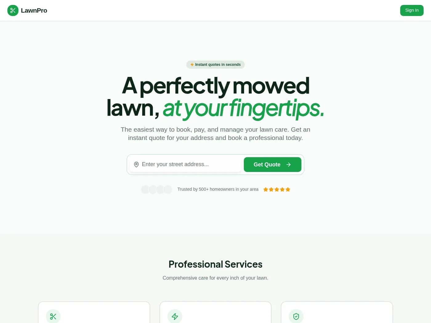 LawnPro MVP Platform