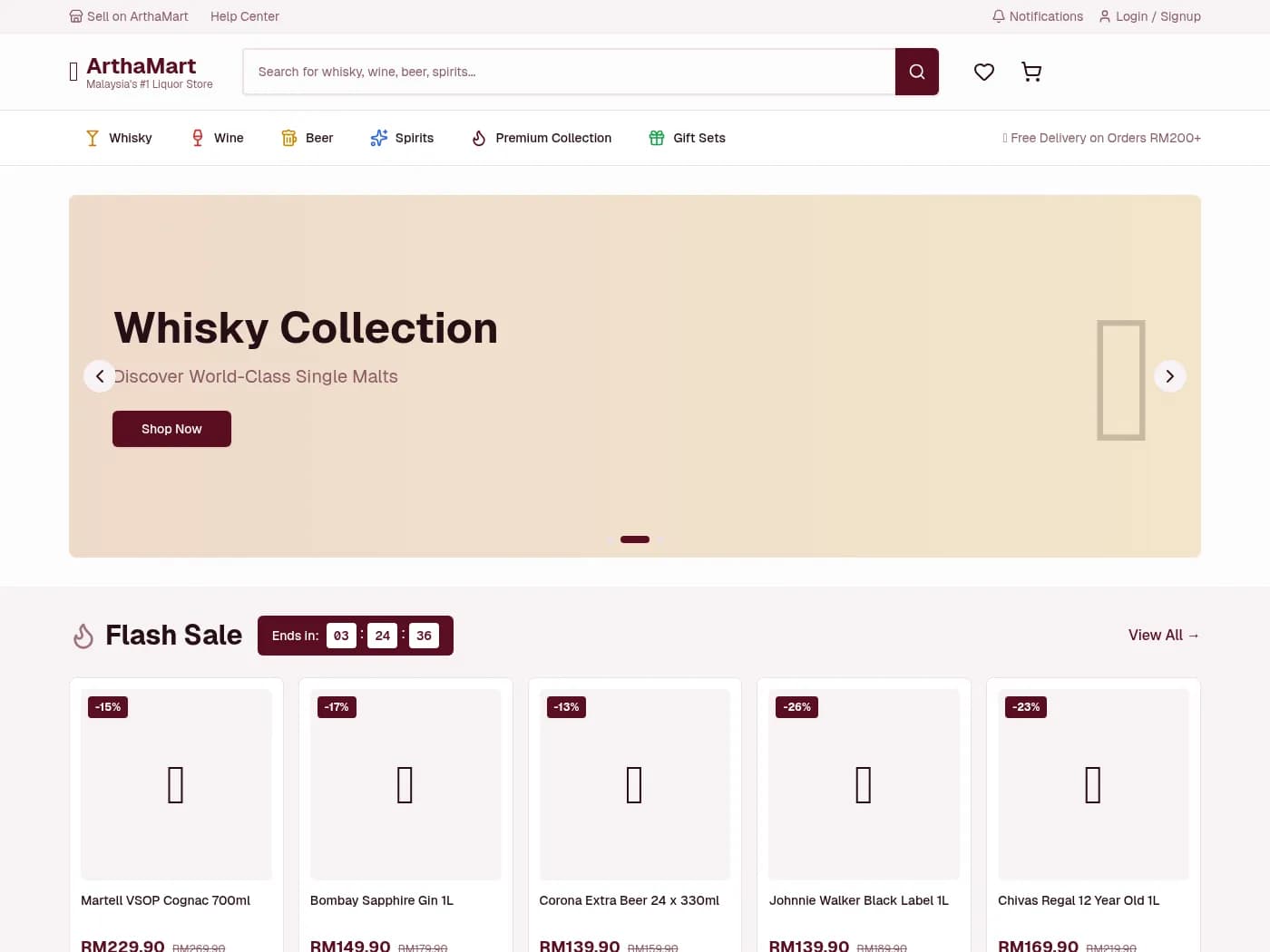 Lazada Liquor Clone