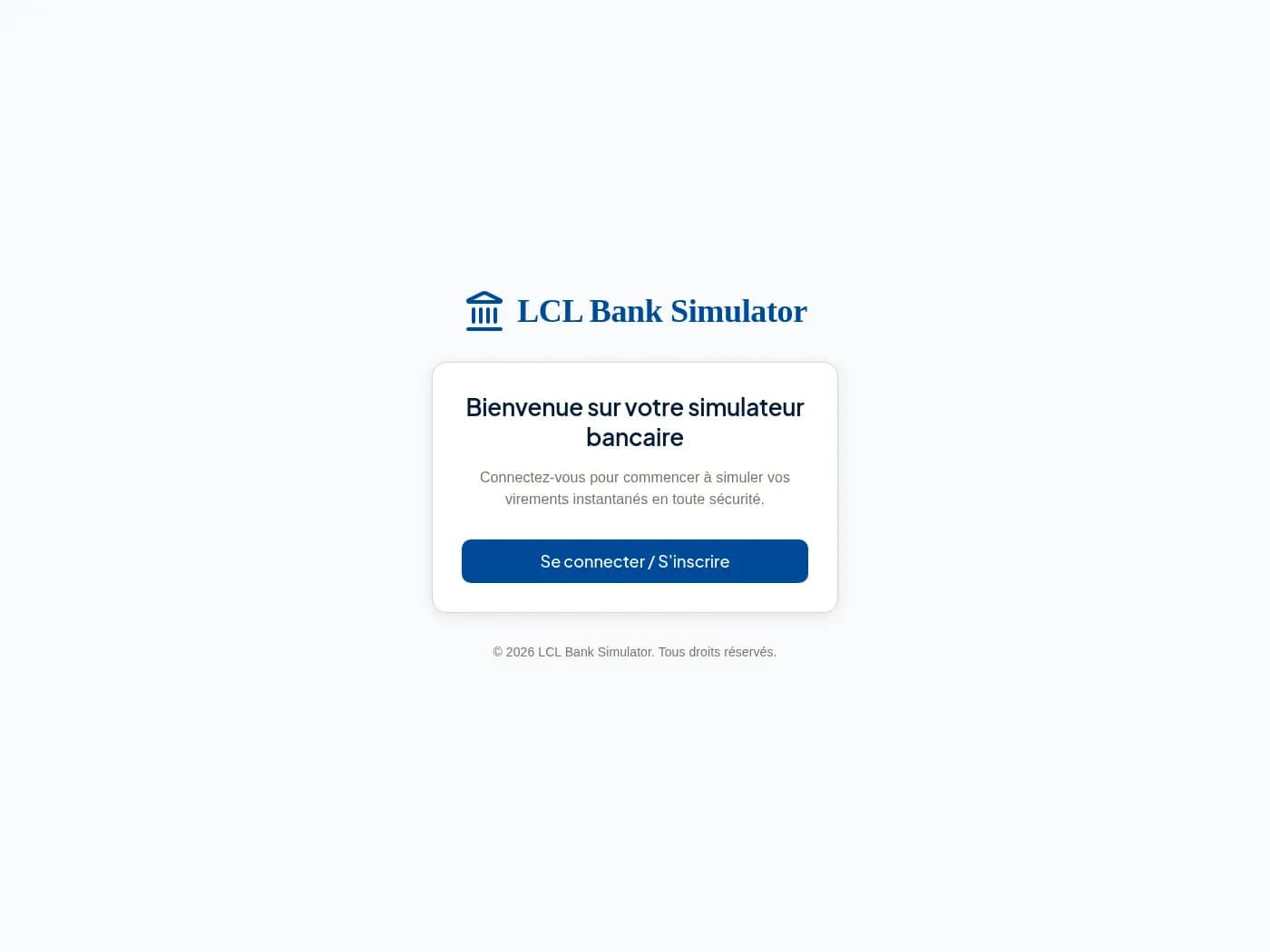 LCL Bank Simulator
