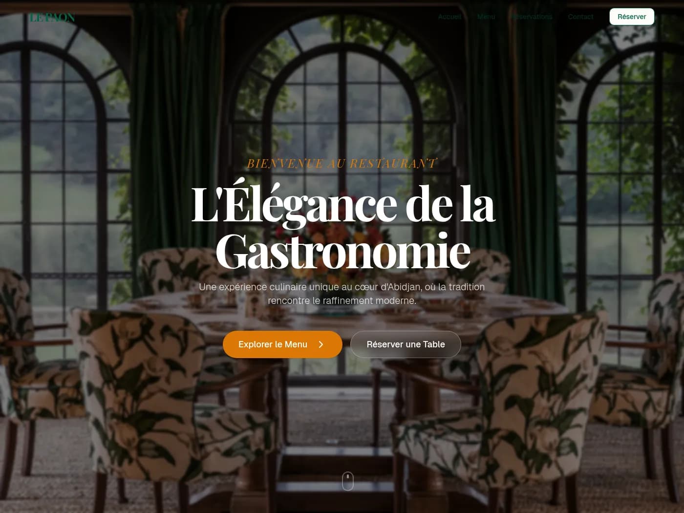 Le Paon Restaurant Web