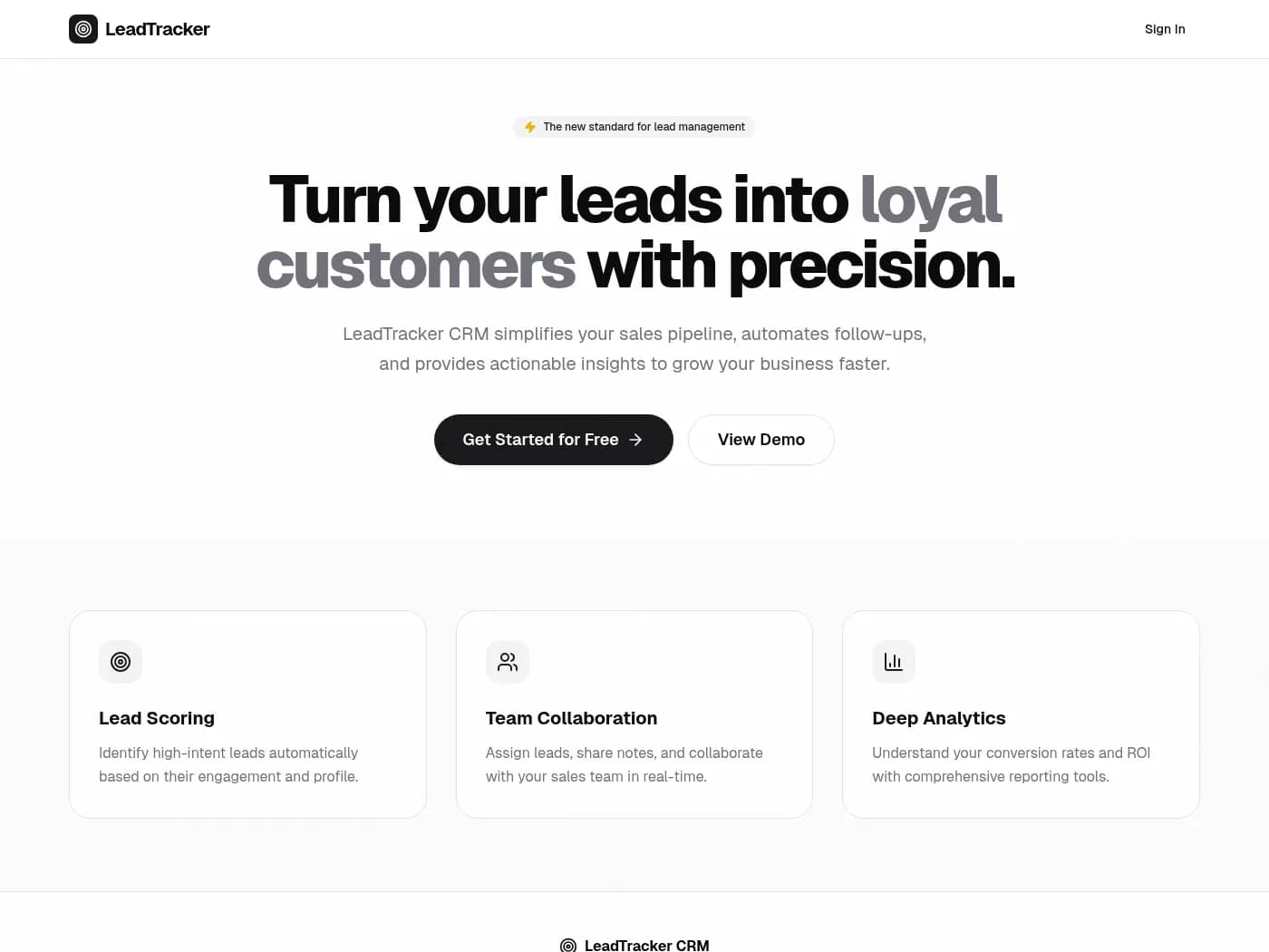 LeadTracker CRM