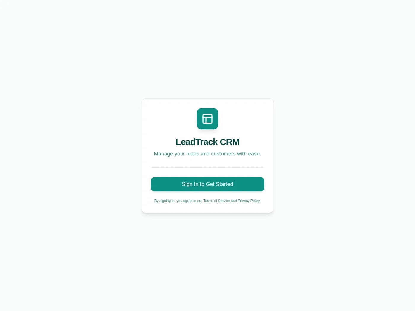 LeadTrack CRM