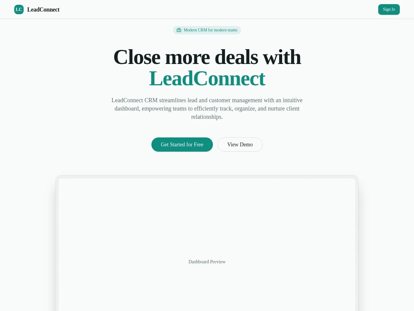 LeadConnect CRM