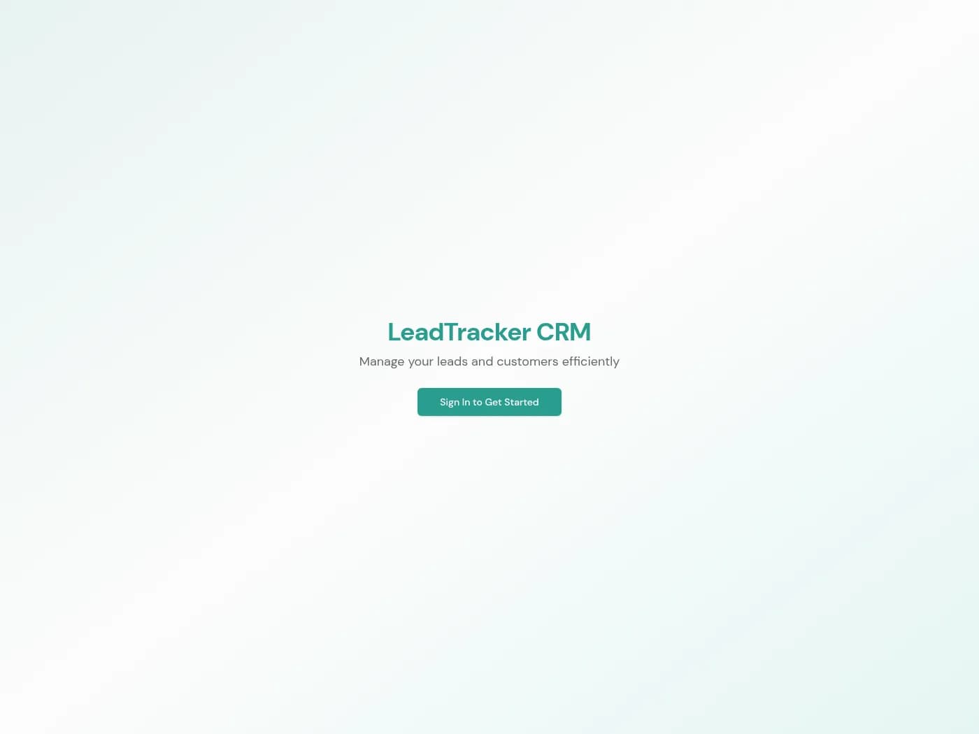 LeadTracker CRM