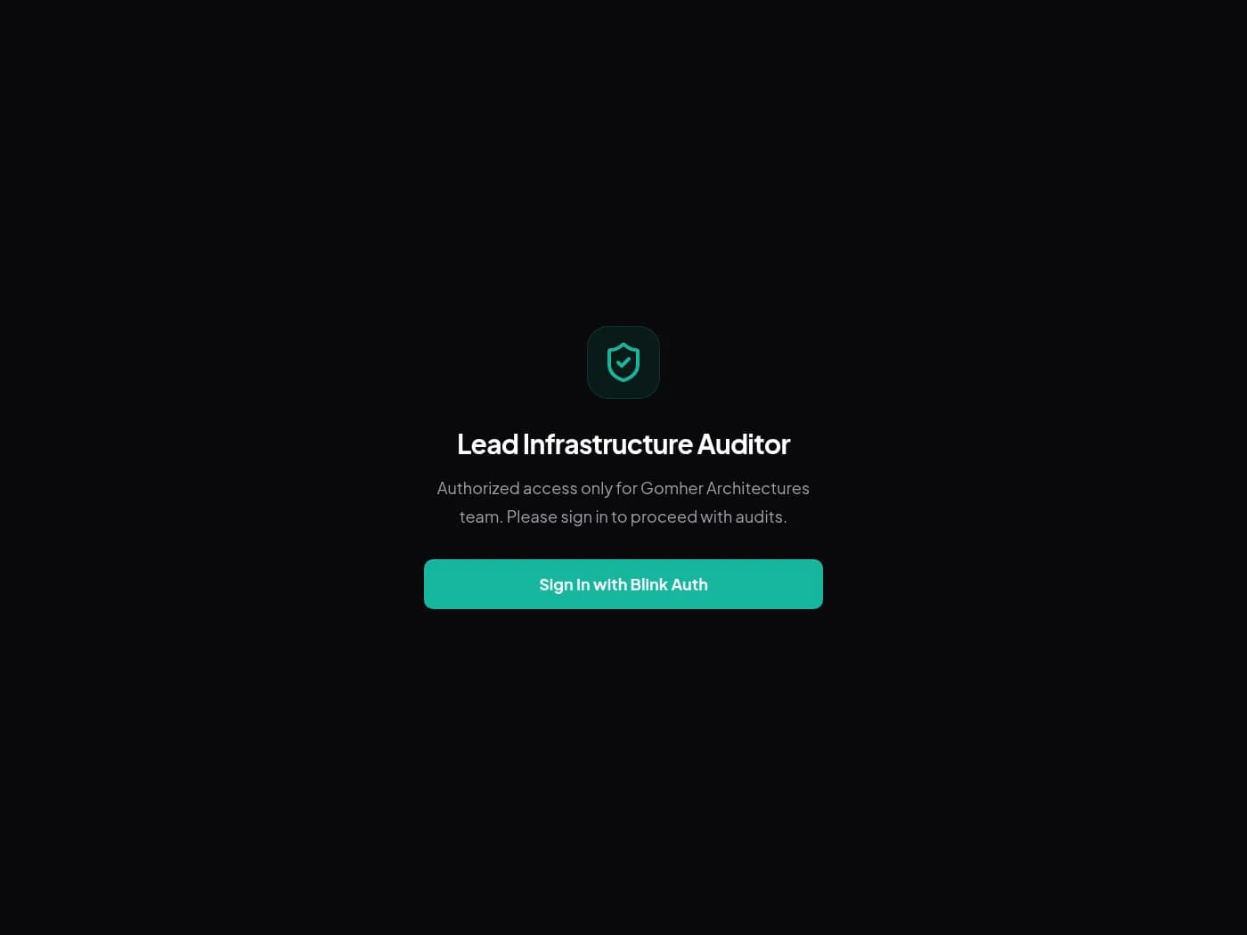 Lead Infrastructure Auditor