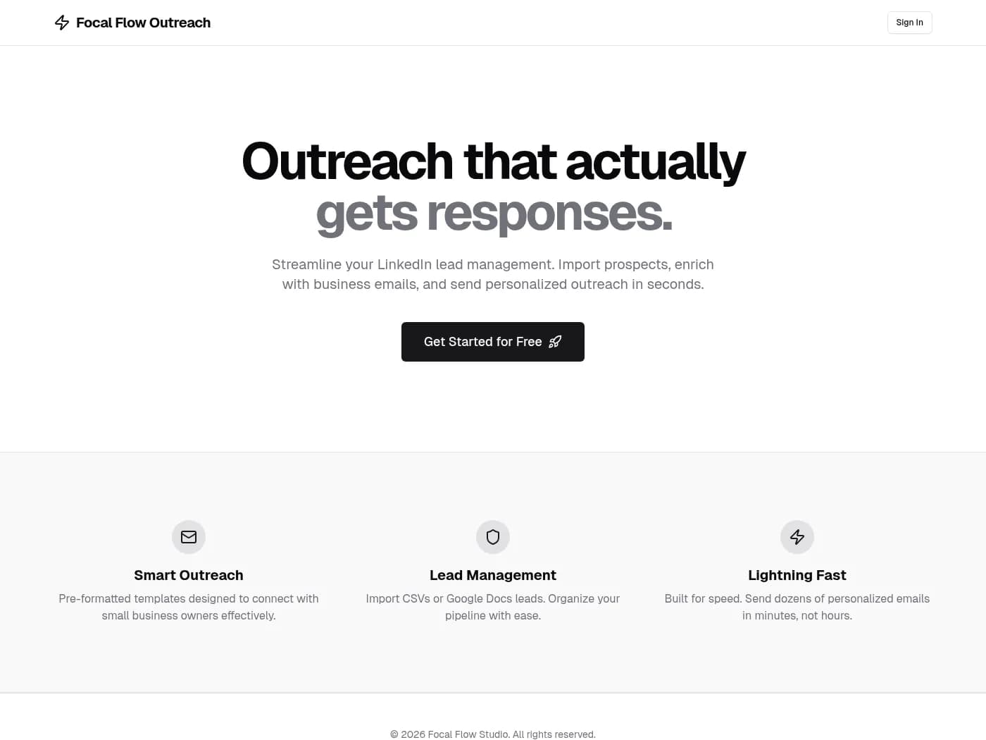 Focal Lead Outreach Tool