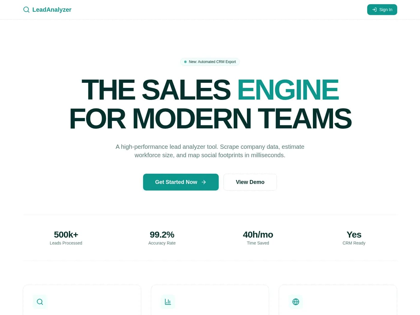 Lead Analyzer Tool