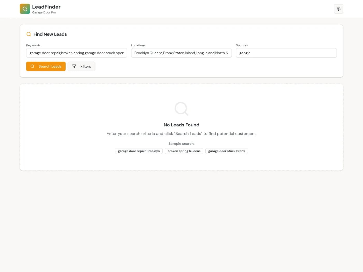 LeadFinder Garage Pro