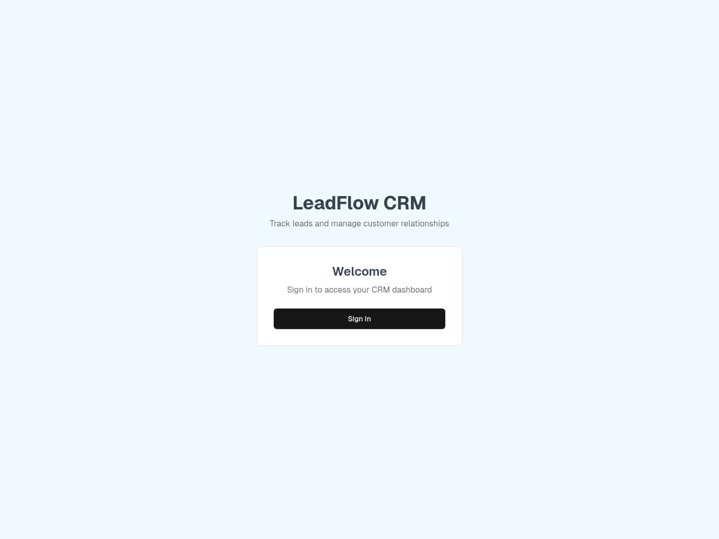 LeadFlow CRM