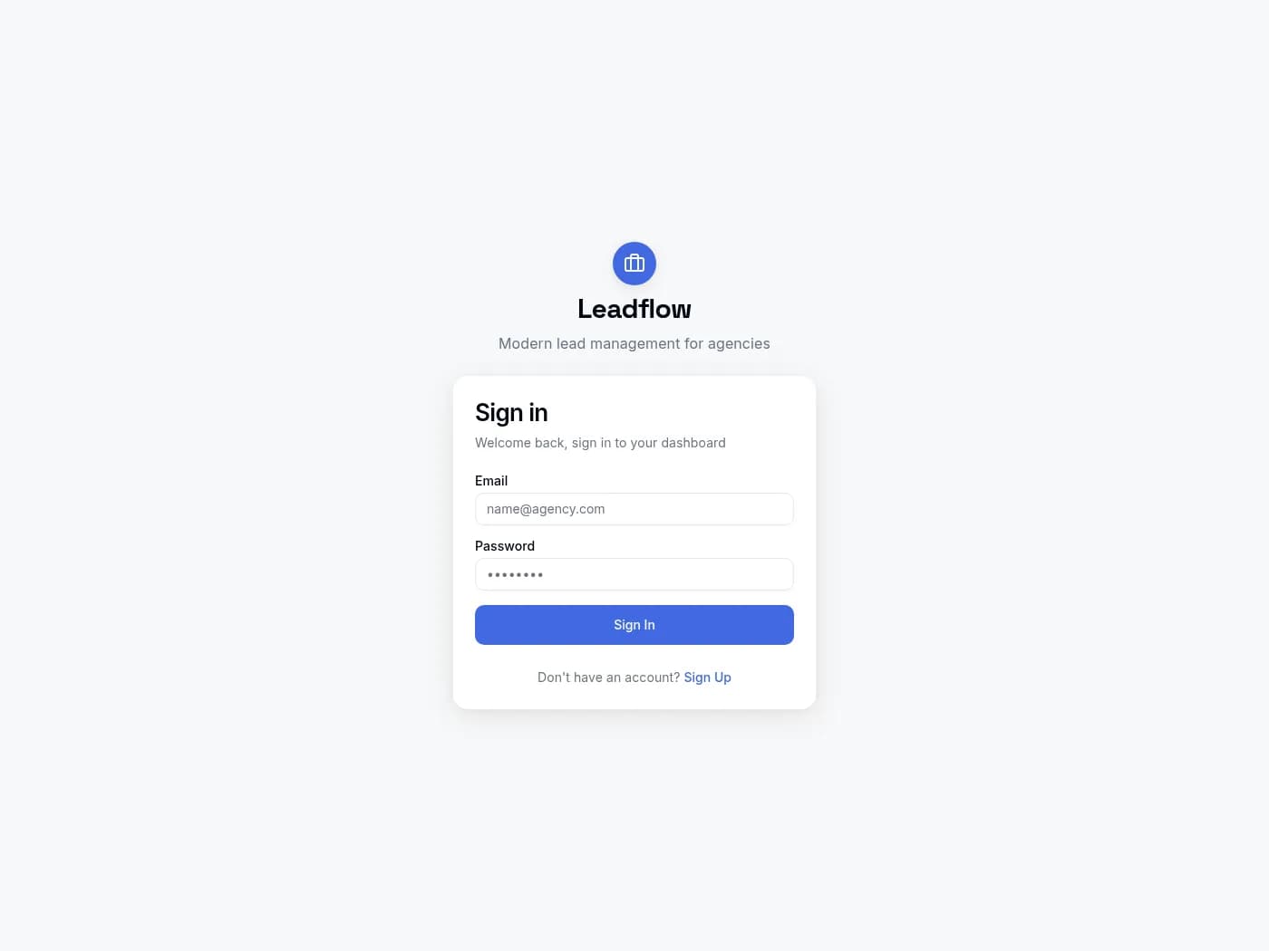 Leadflow Dashboard
