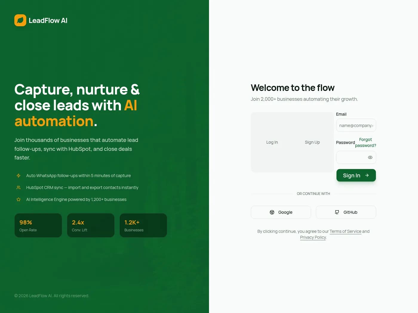 LeadFlow AI SaaS