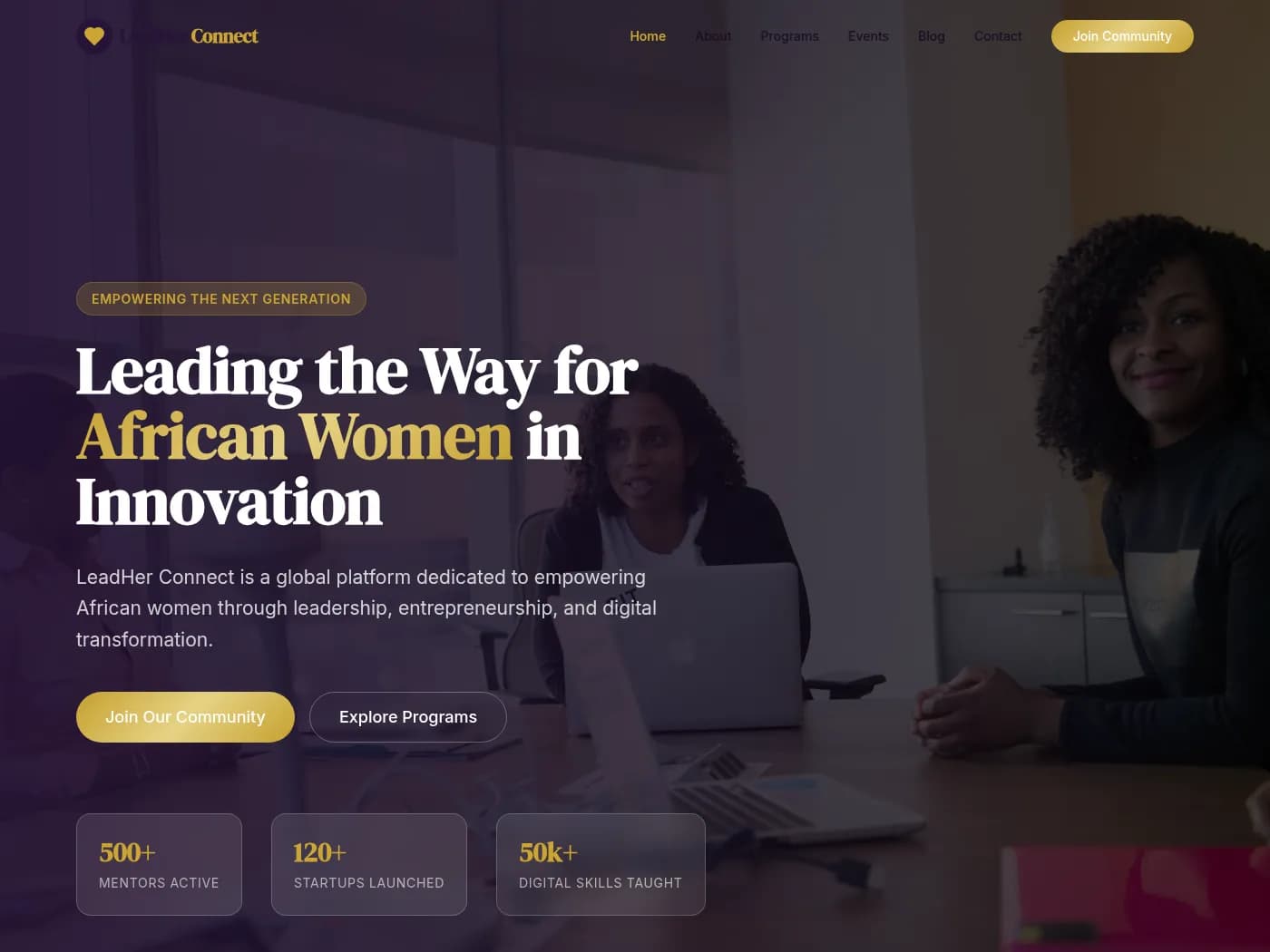 LeadHer Connect Website