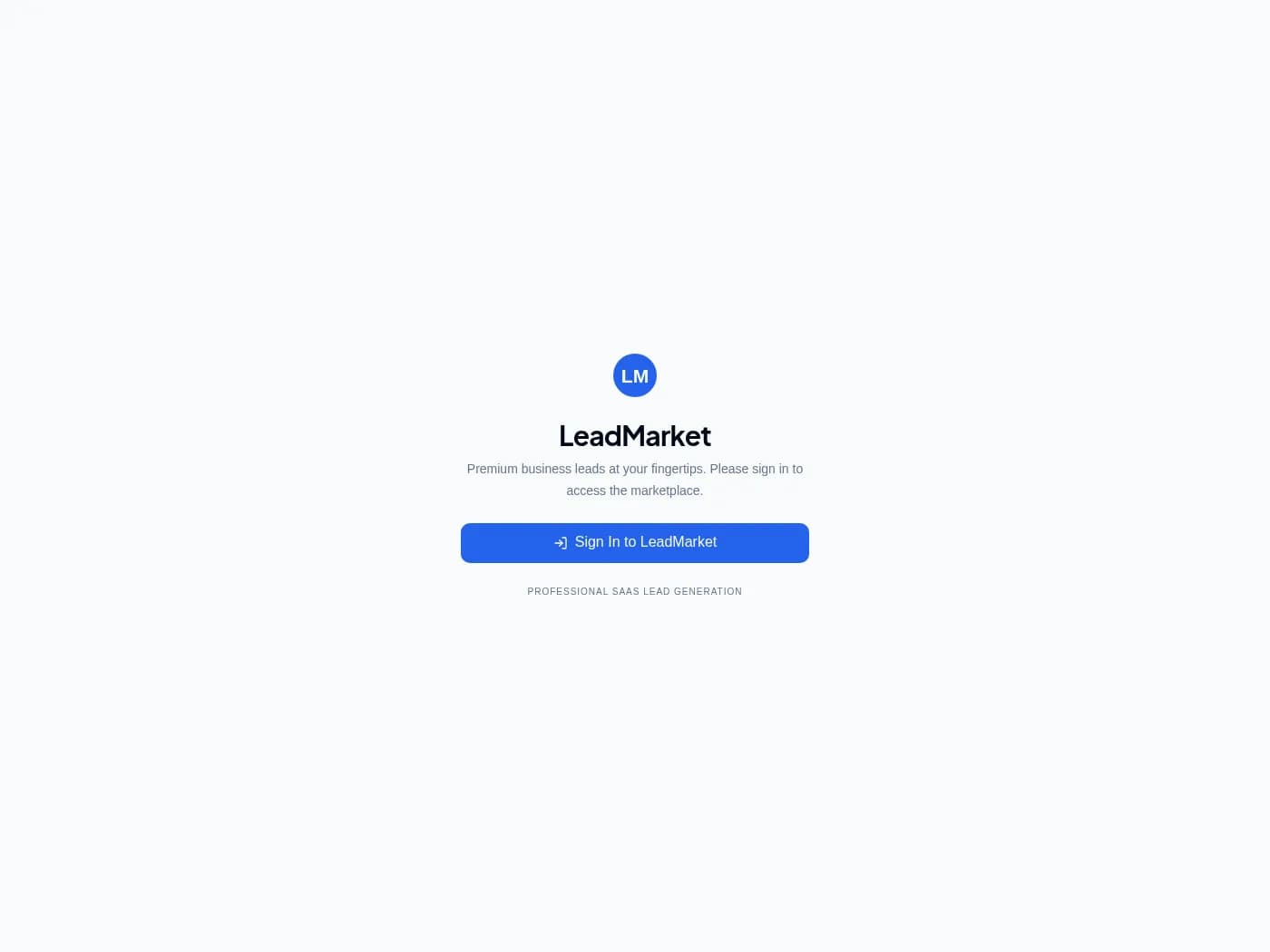 LeadMarket SaaS Marketplace