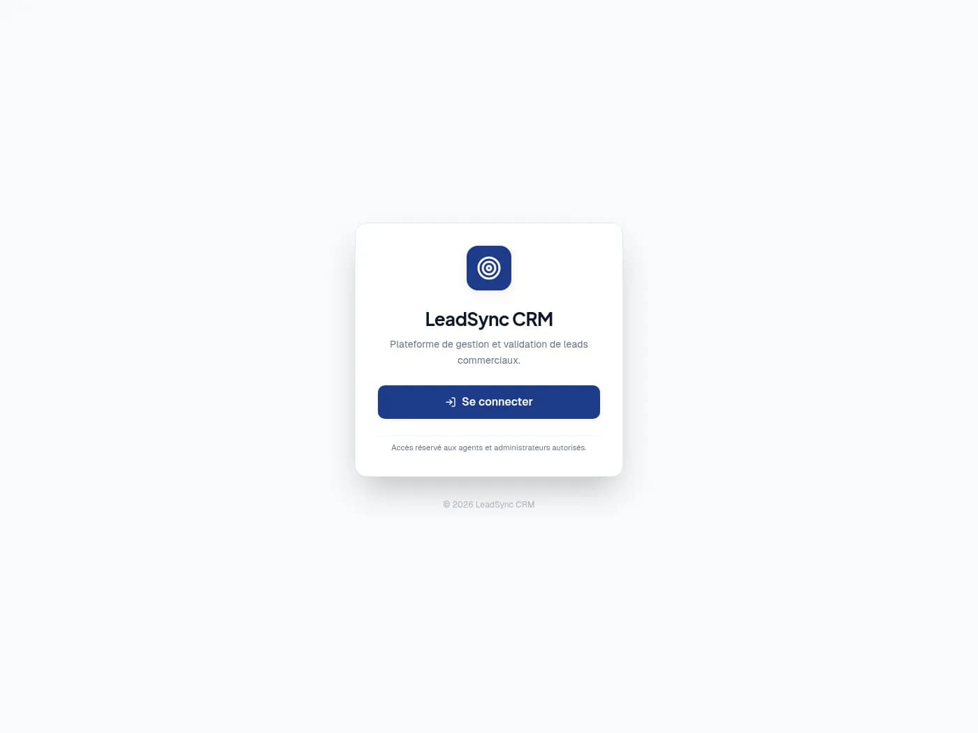 LeadSync CRM Web App