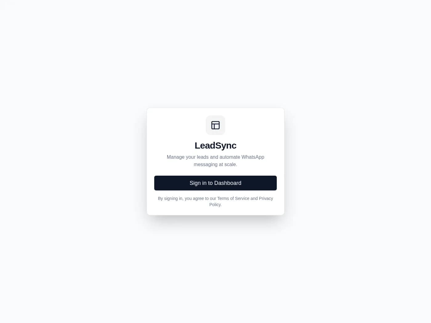 LeadSync WhatsApp Manager