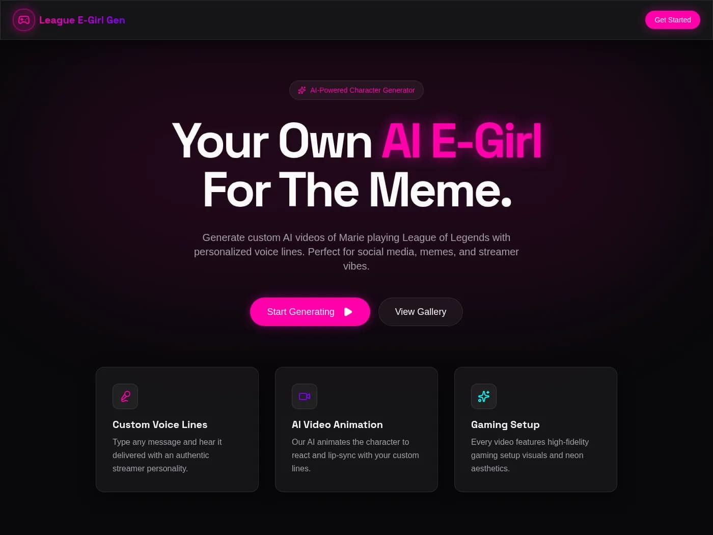 League E-Girl Generator