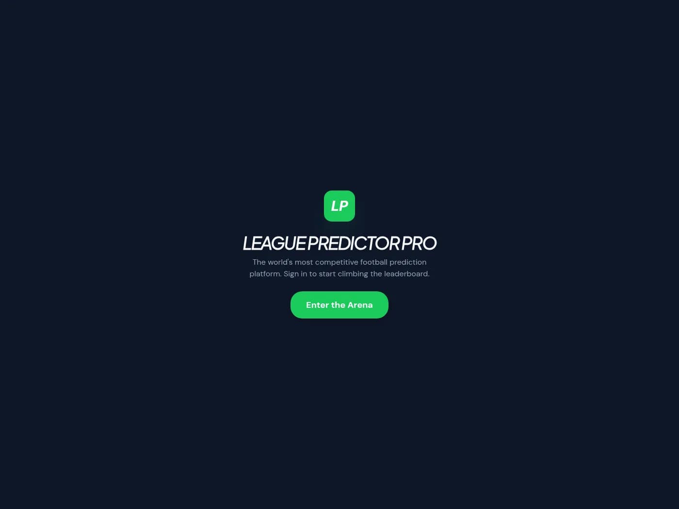 League Predictor Pro