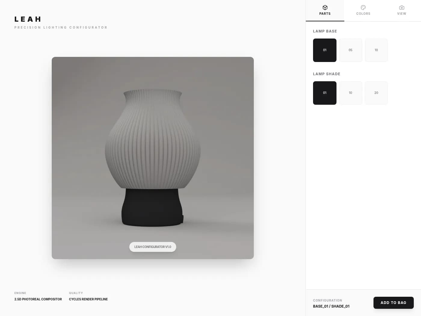 LEAH Lamp Configurator