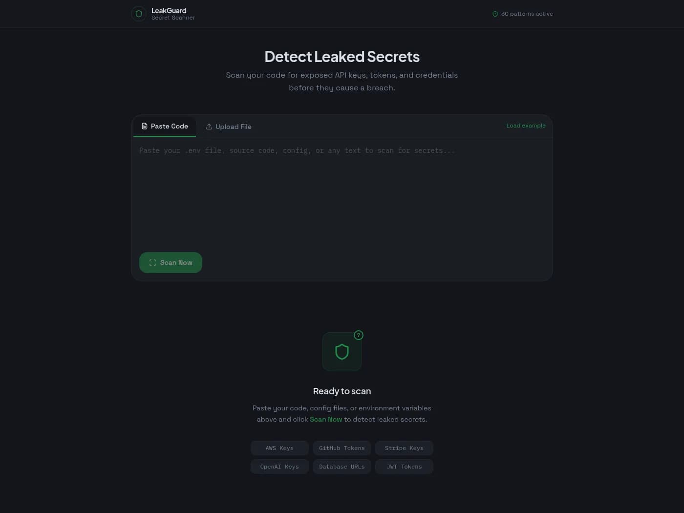 LeakGuard Scanner