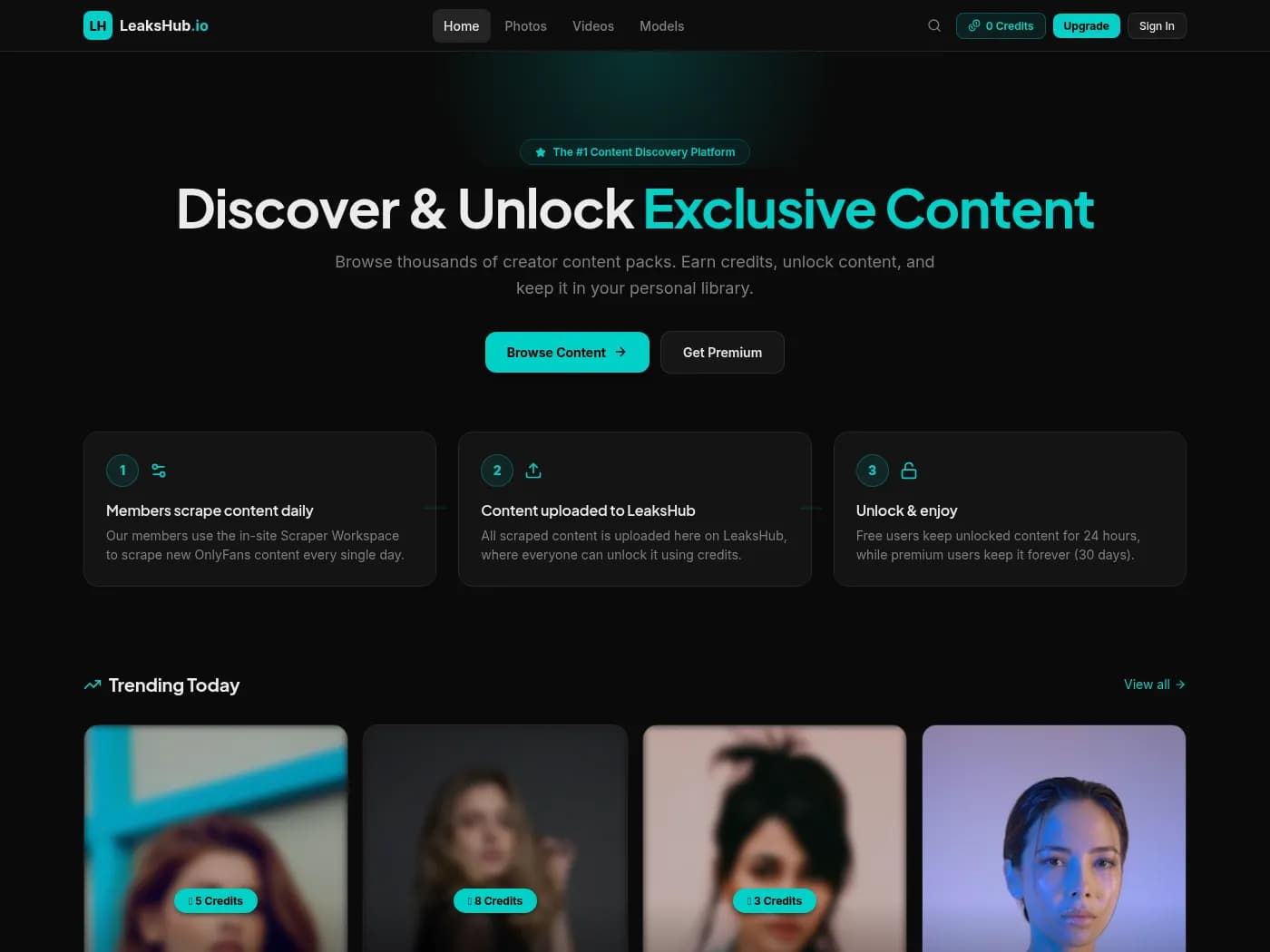 LeaksHub UI Clone