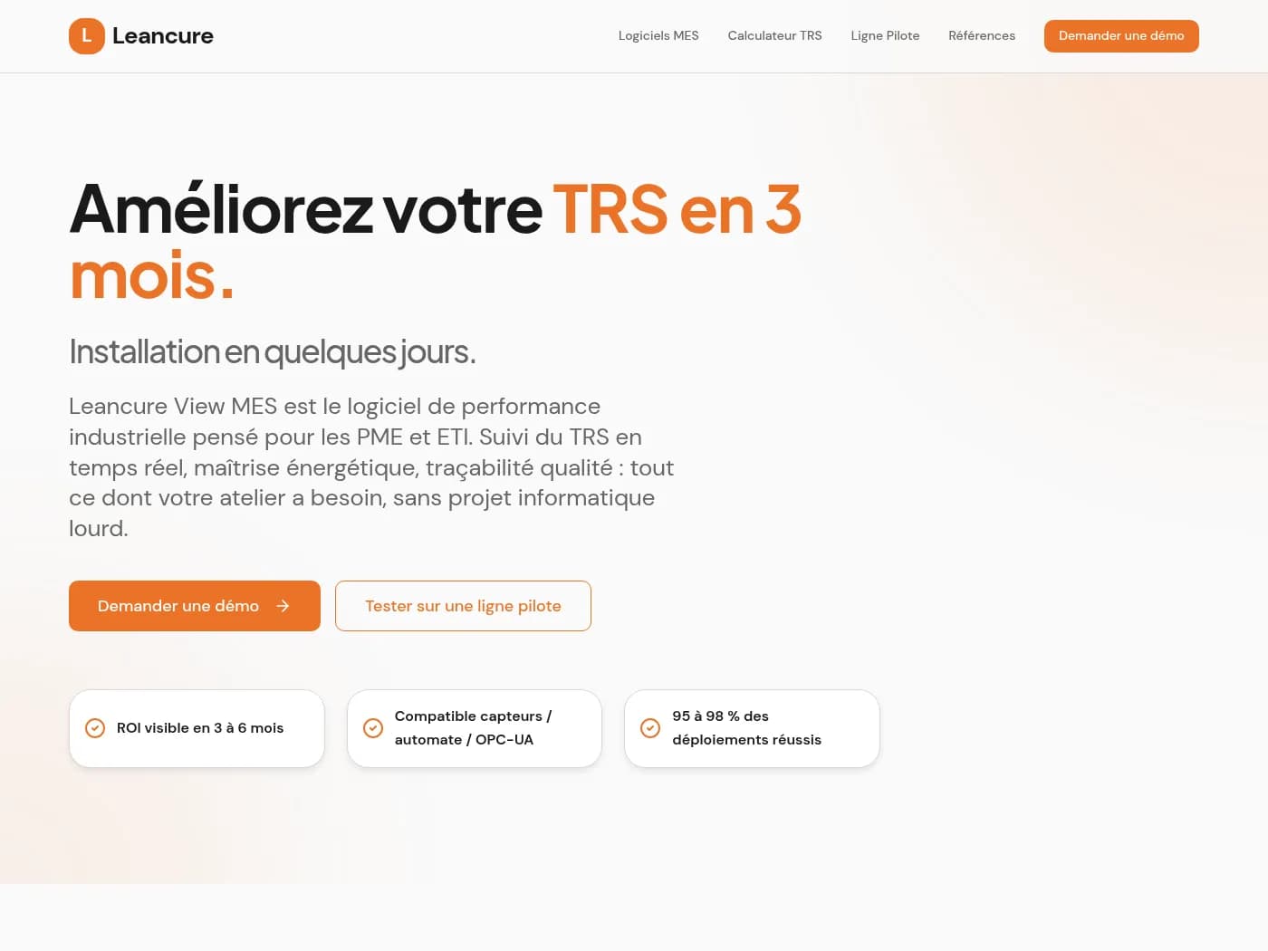 Leancure View MES Site