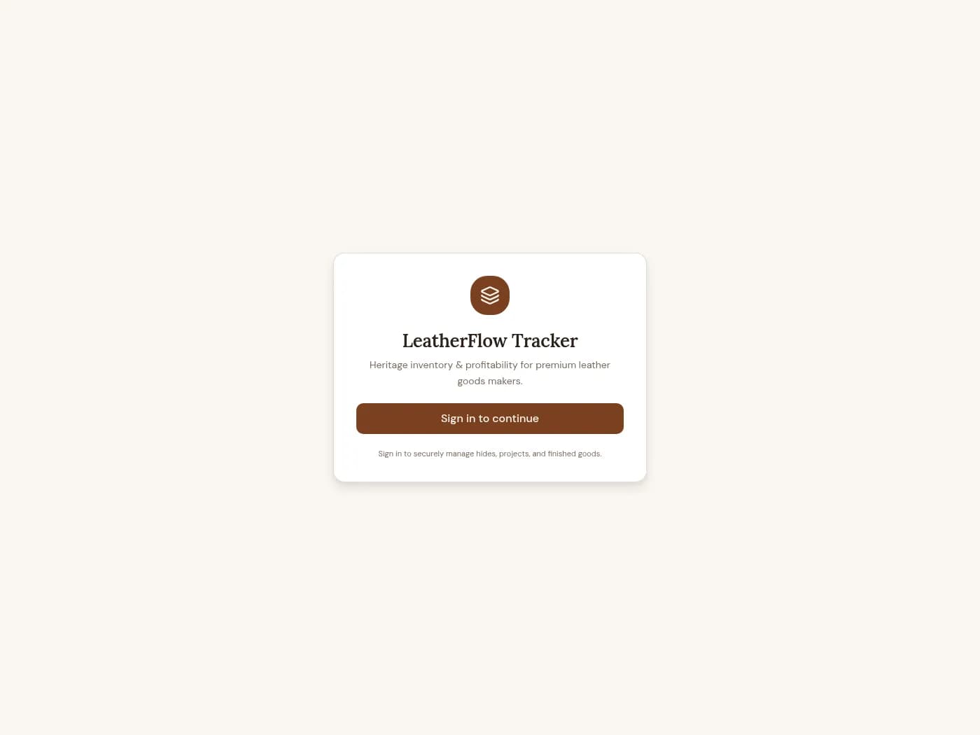 LeatherFlow Tracker