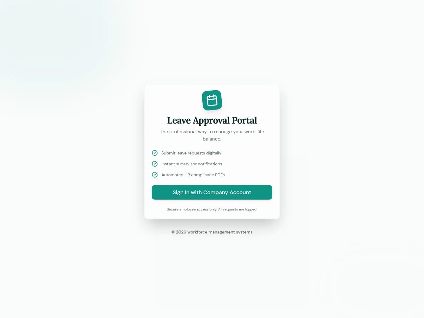 Leave Approval Portal