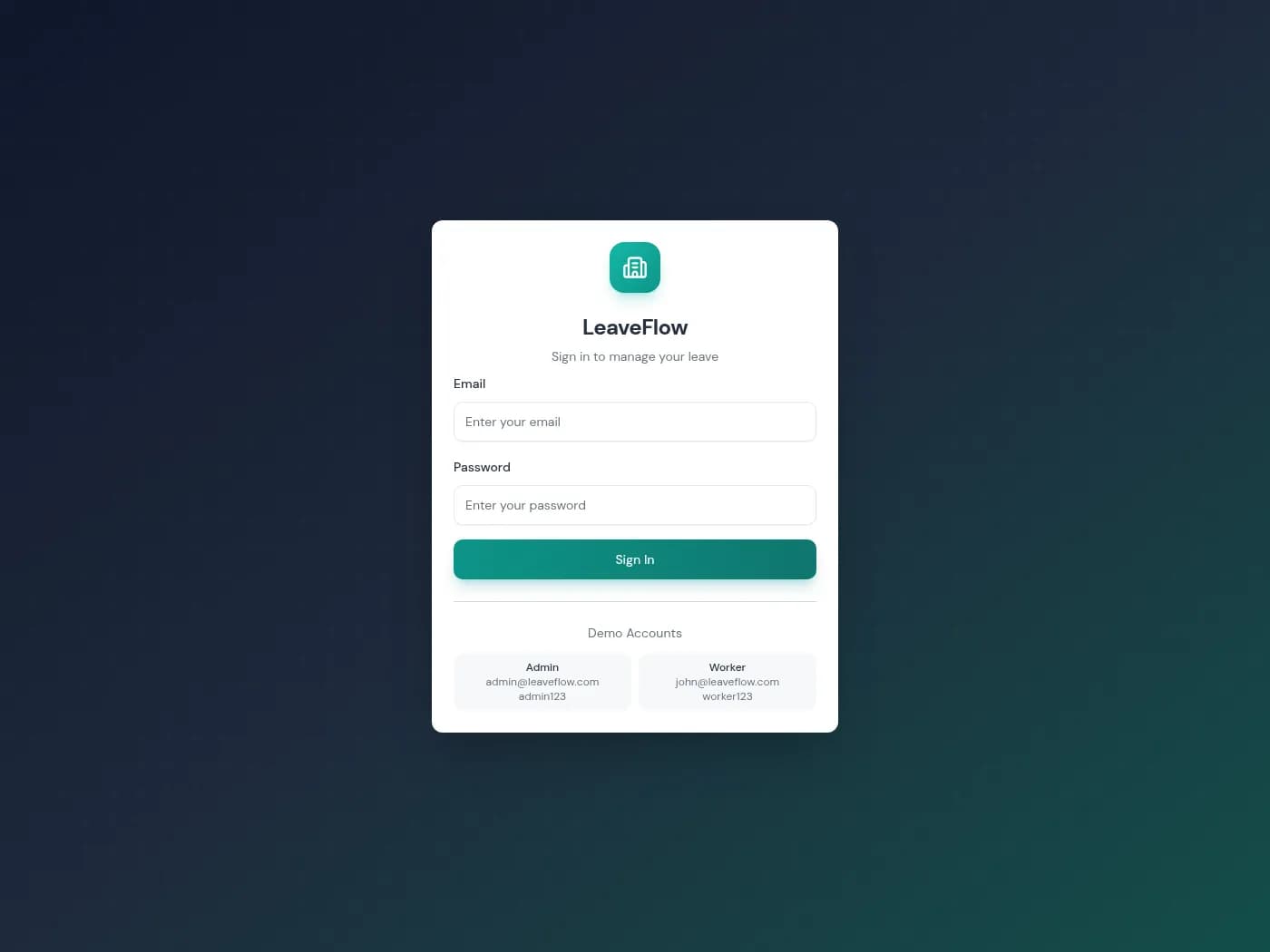 LeaveFlow Manager