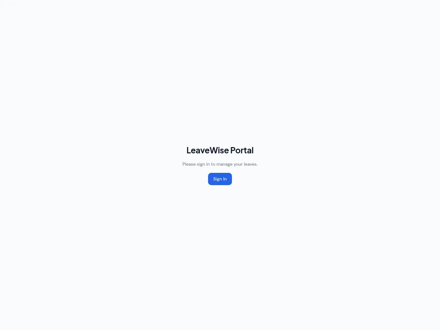 LeaveWise Portal