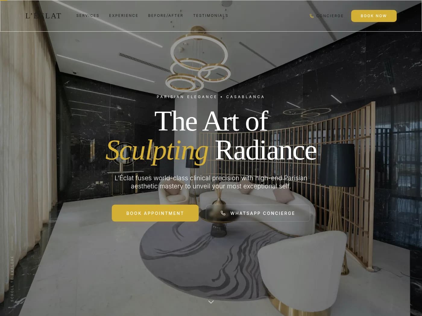 L’Éclat Luxe MedSpa Site