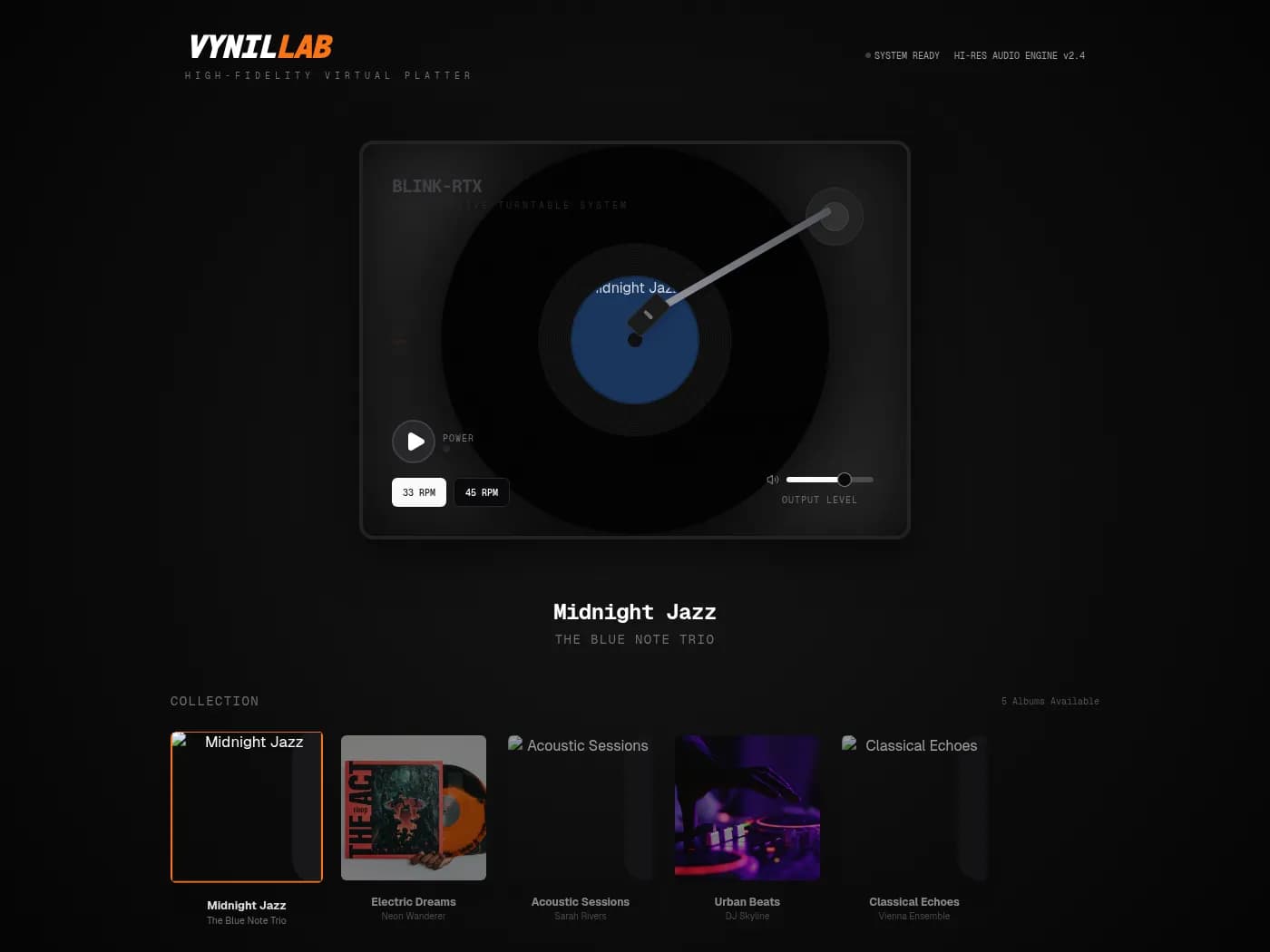 Lecteur Vinyle Web