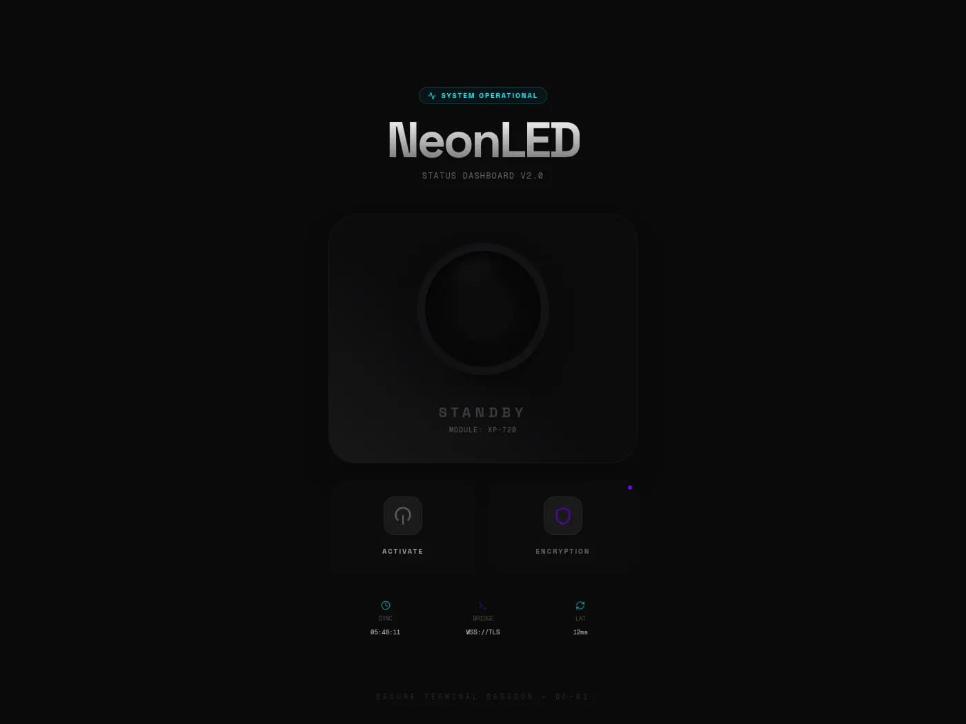 Minimal LED Status Dashboard