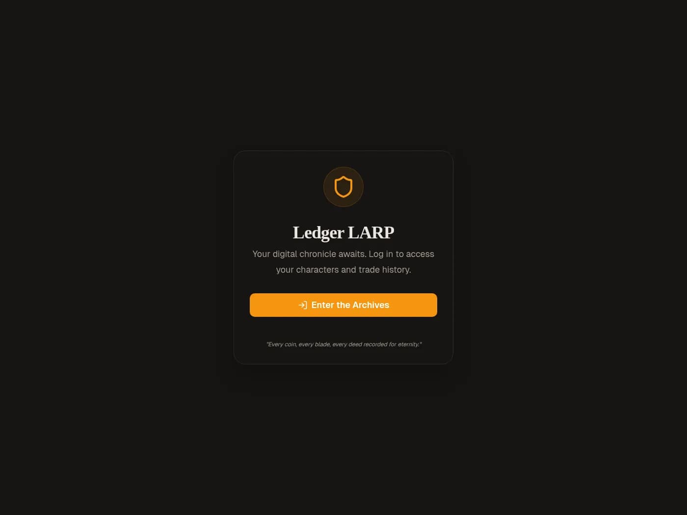 Ledger LARP App