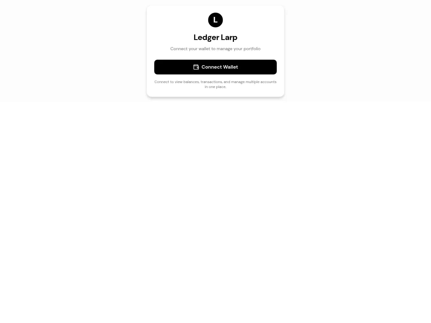 Ledger Larp Toolkit