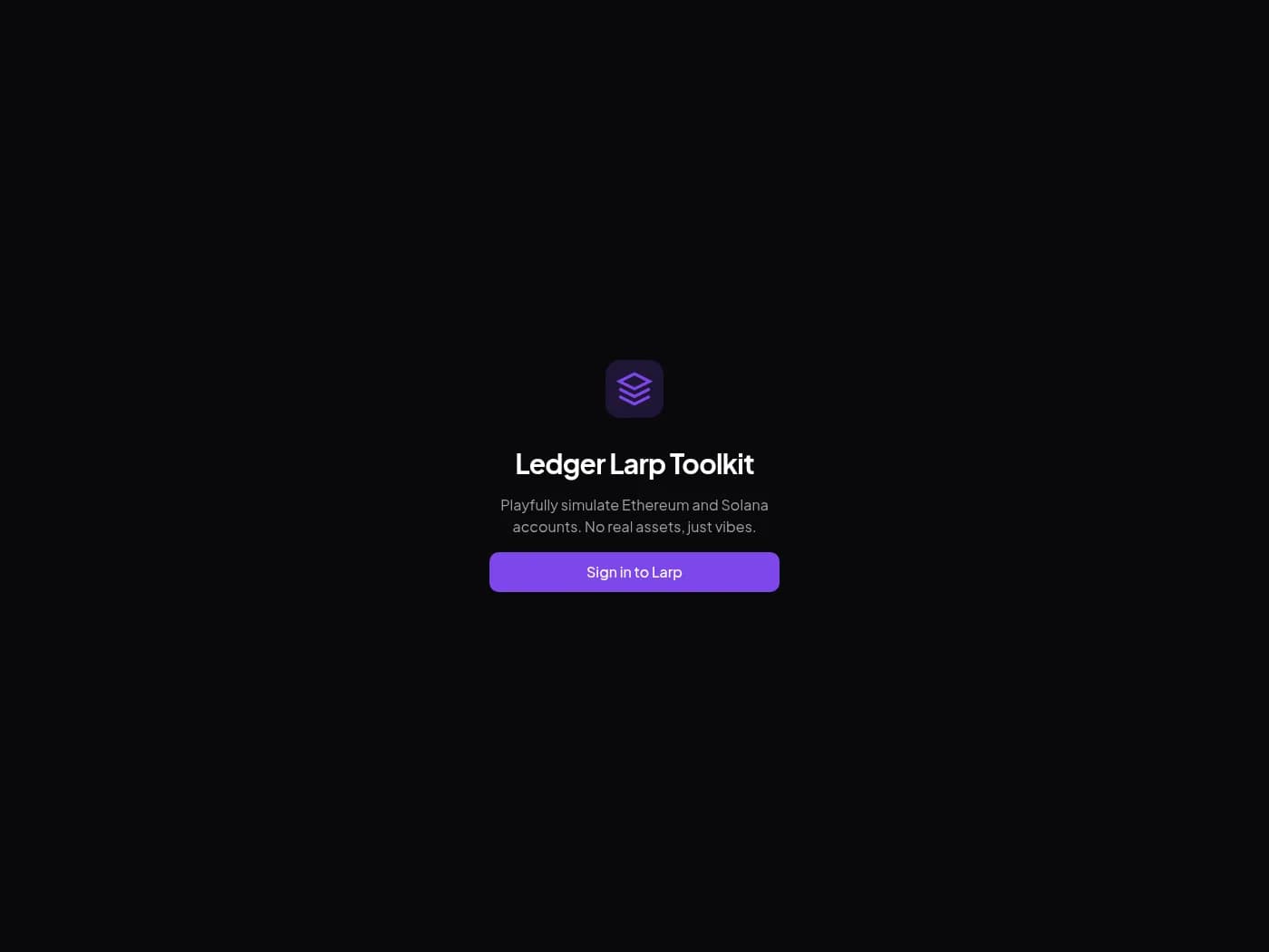 Ledger Larp Toolkit