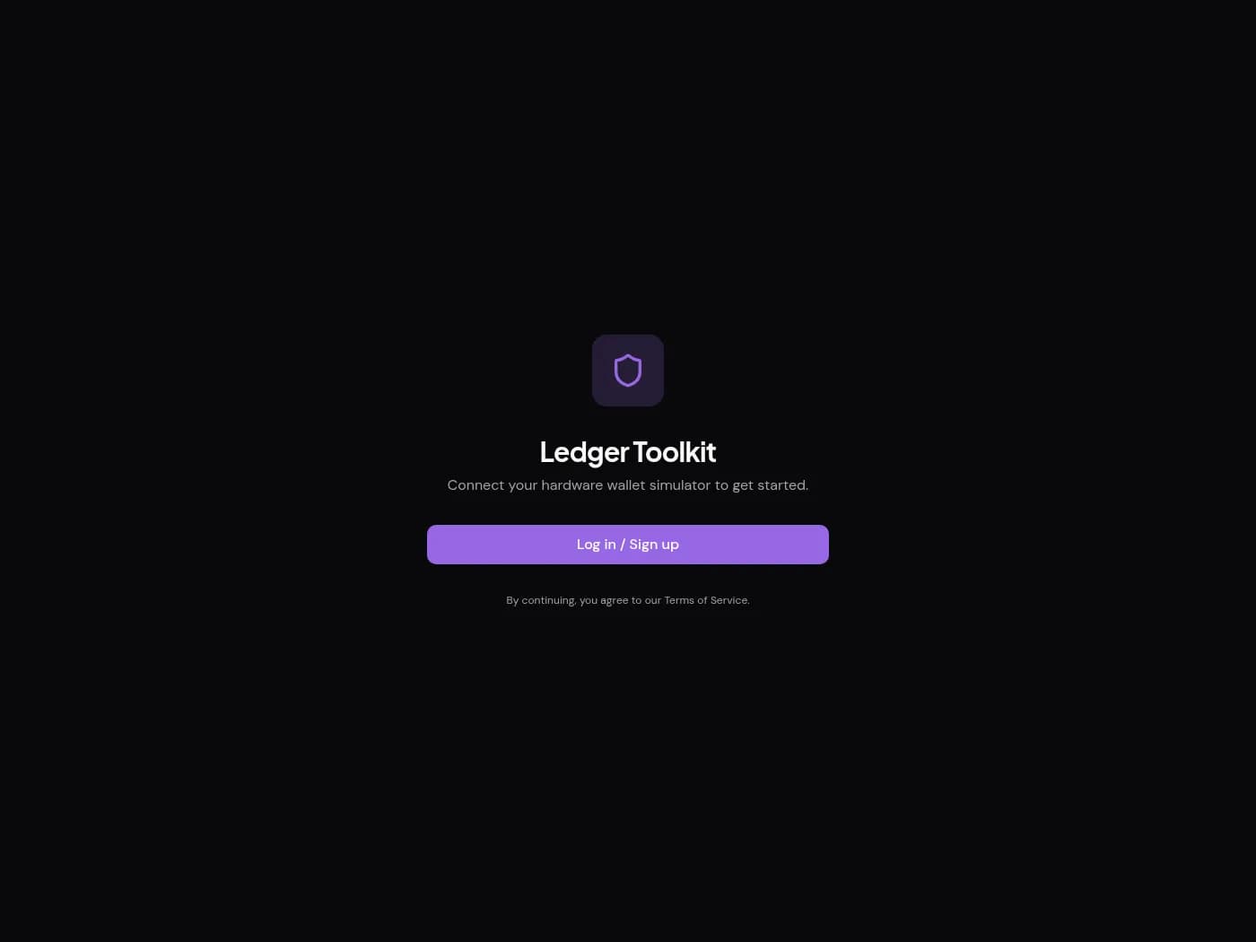 Ledger Toolkit Simulator