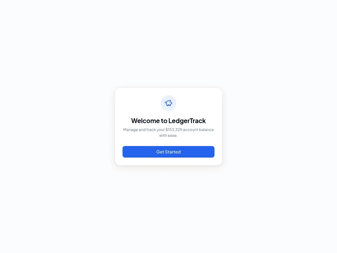 Simple Ledger Tracker
