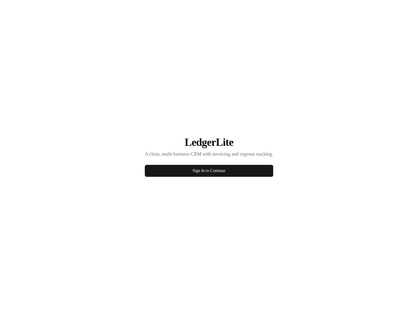 LedgerLite CRM Suite