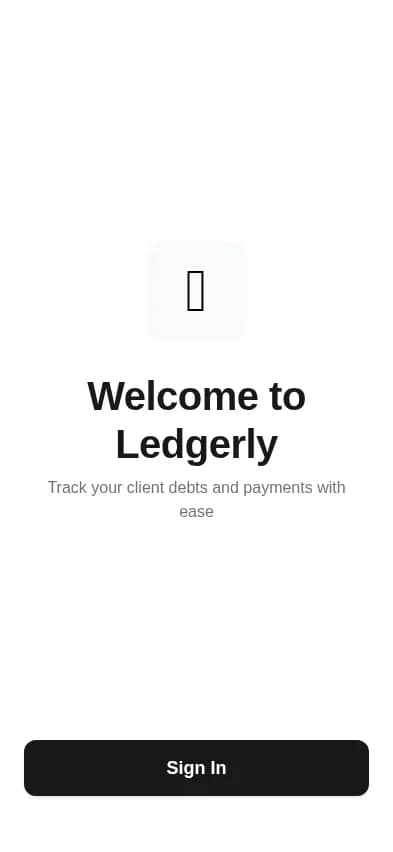 Ledgerly Mobile UI