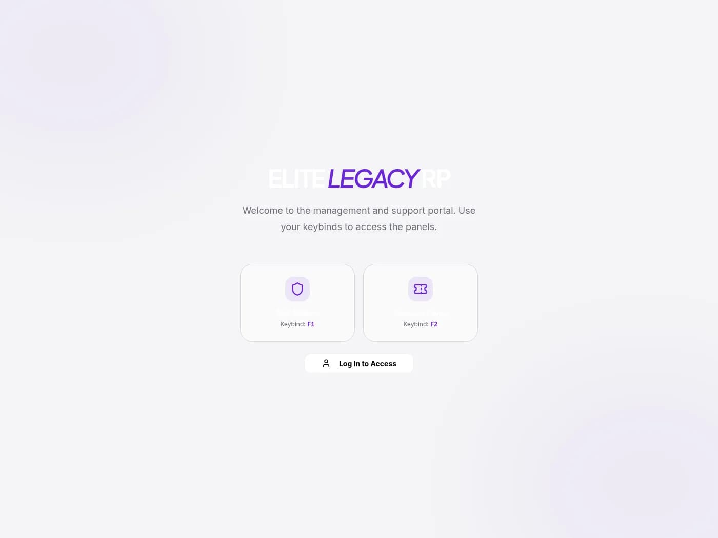 Elite Legacy RP Staff Panel