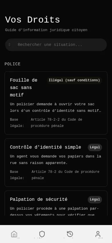 Legal Rights Checker