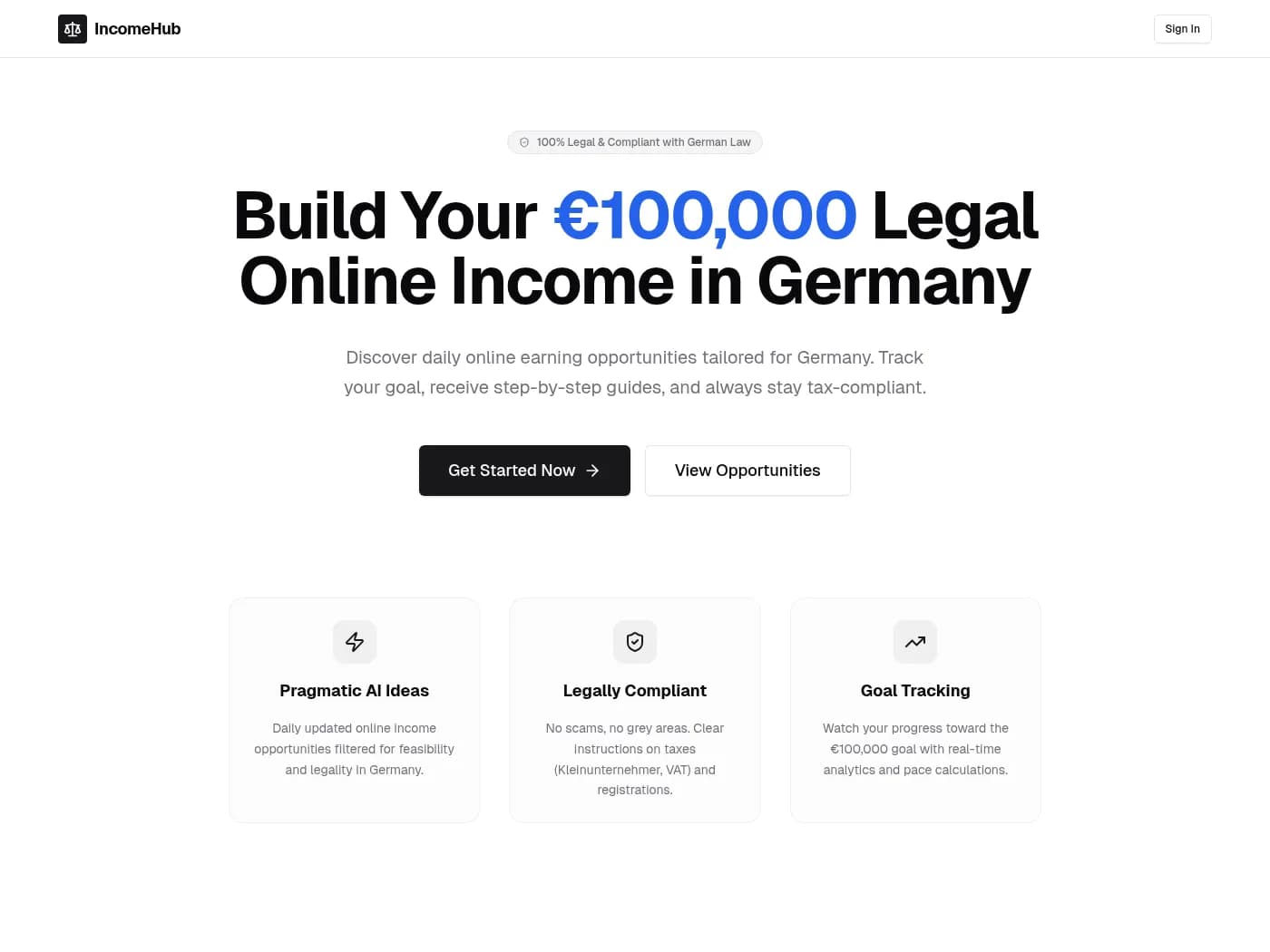 Legal German Income Dashboard
