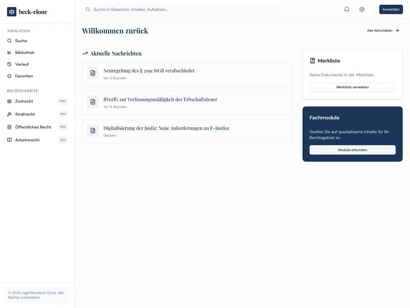 Legal Research Clone