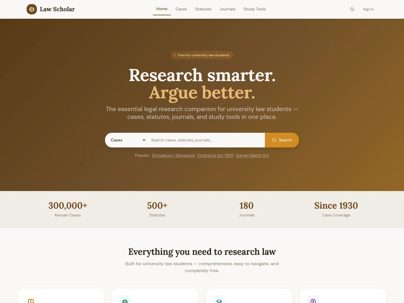Law Scholar Research