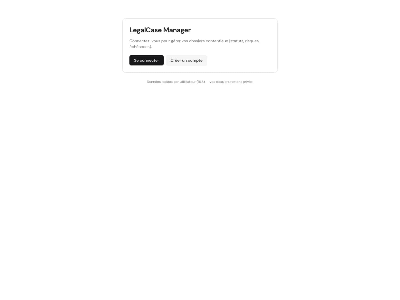 LegalCase Manager
