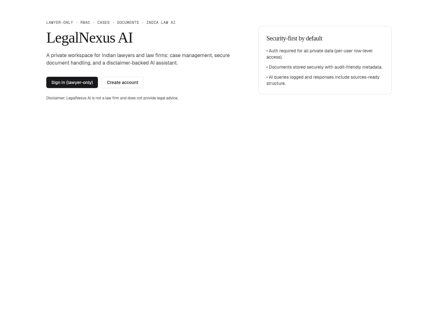 LegalNexus AI Platform